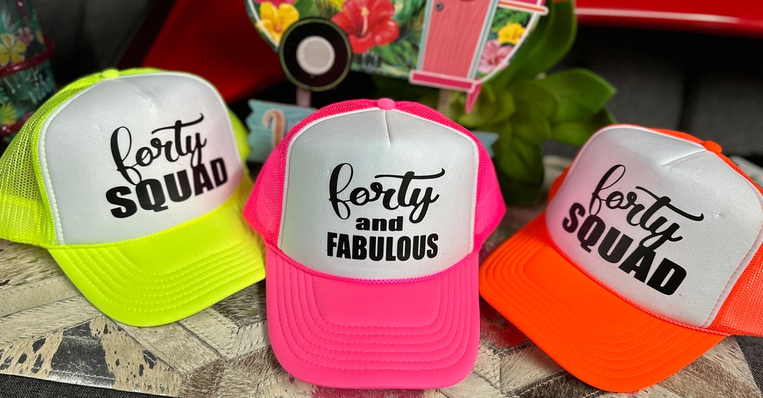 Forty Af, CUSTOM Trucker Hat, 40 AF, Hats, Birthday Trucker Hat, 40th ...