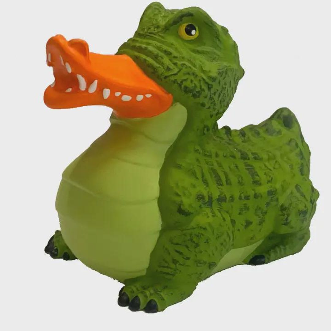 Rubber Duck Crocodile 4" - Etsy