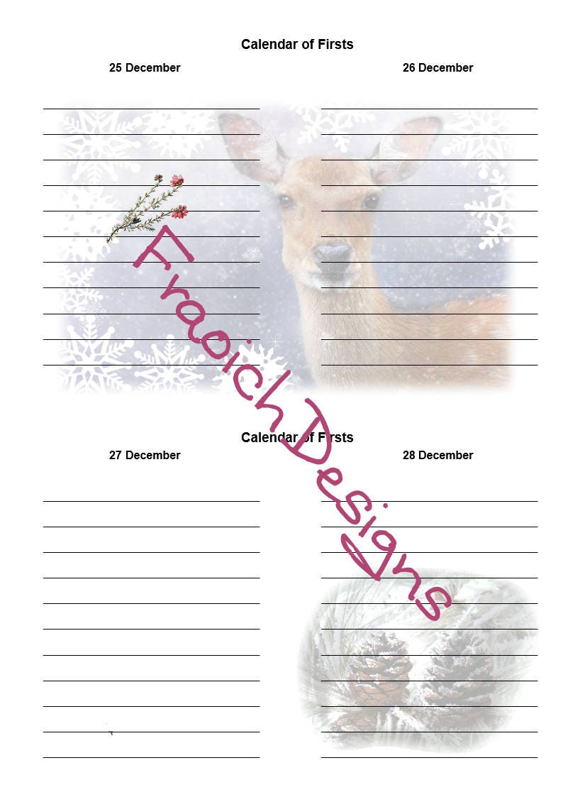 Nature Calendar of Firsts - Etsy