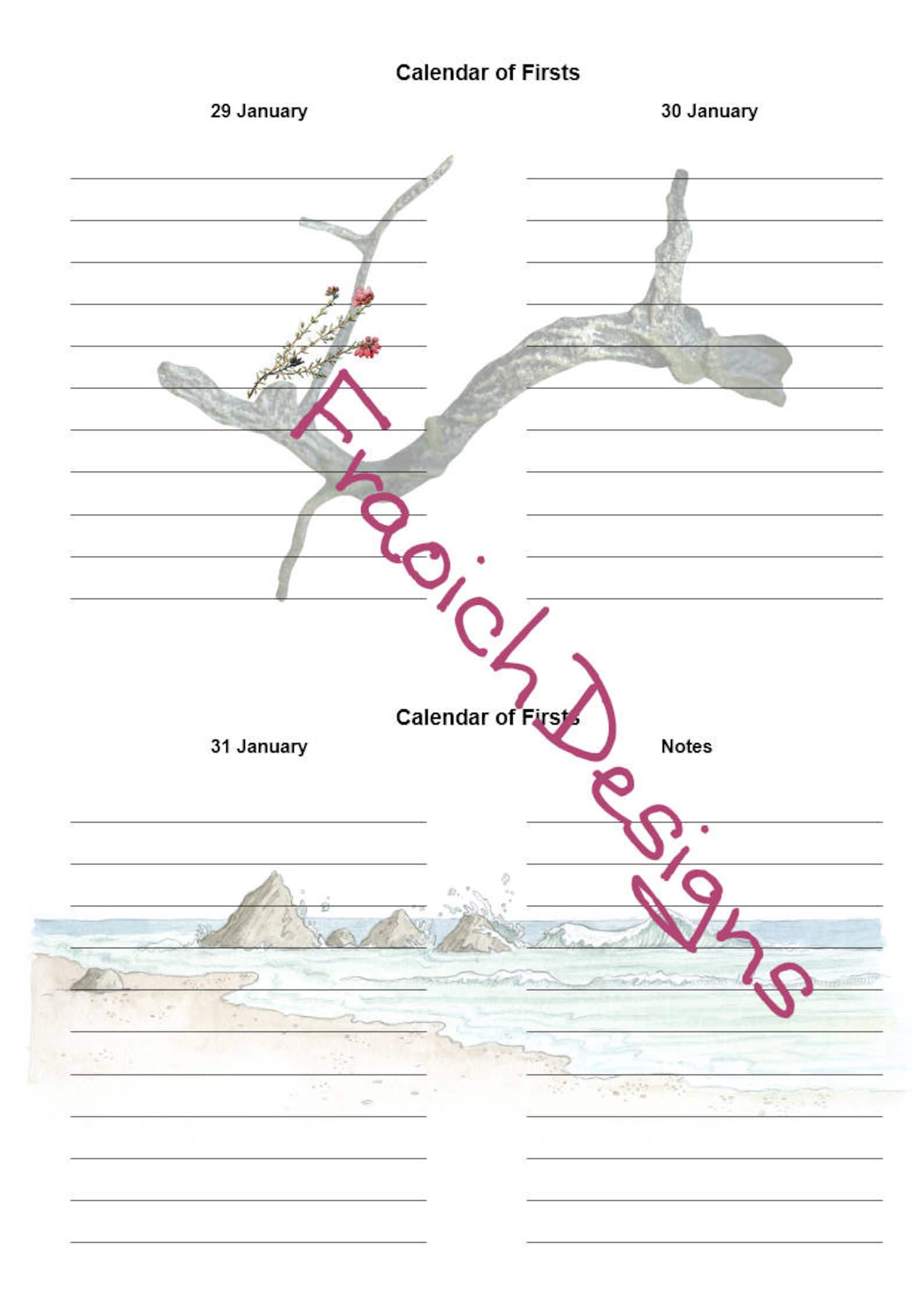 Nature Calendar of Firsts - Etsy