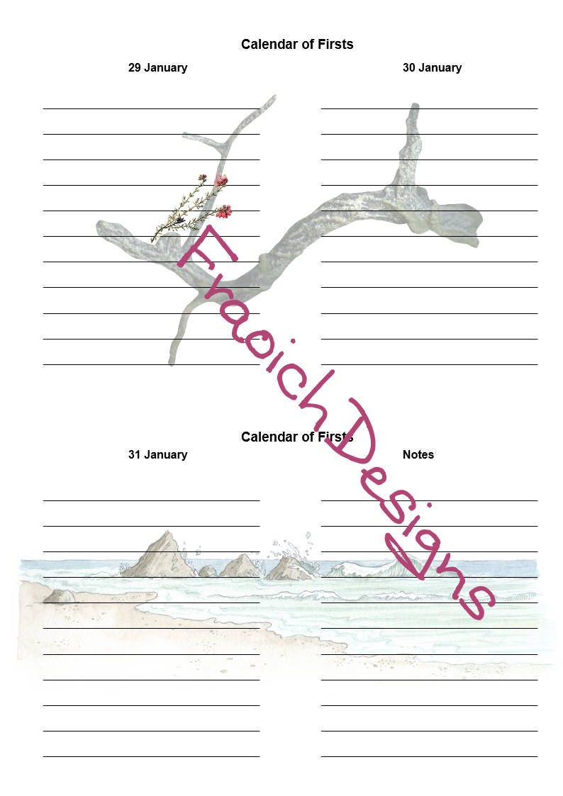 Nature Calendar of Firsts - Etsy