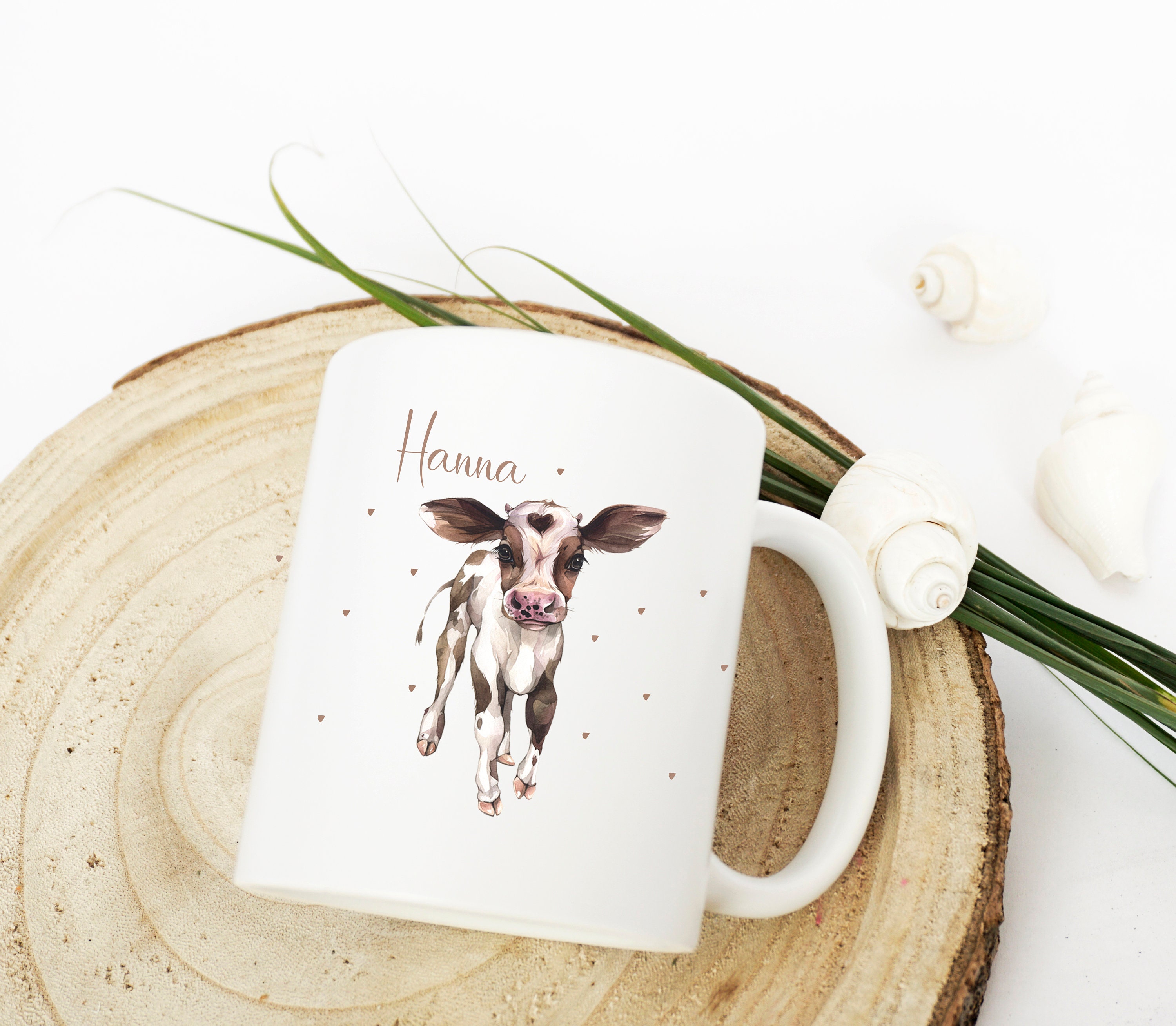 Enamel Cup With Cow Veal Personalized Cup as a Gift Enamel - Etsy UK
