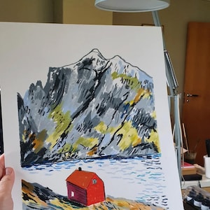 Original Drawing "up North" - Etsy