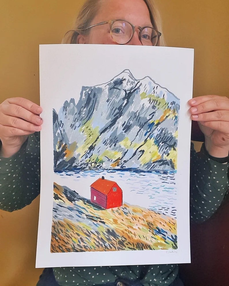 Original Drawing "up North" - Etsy