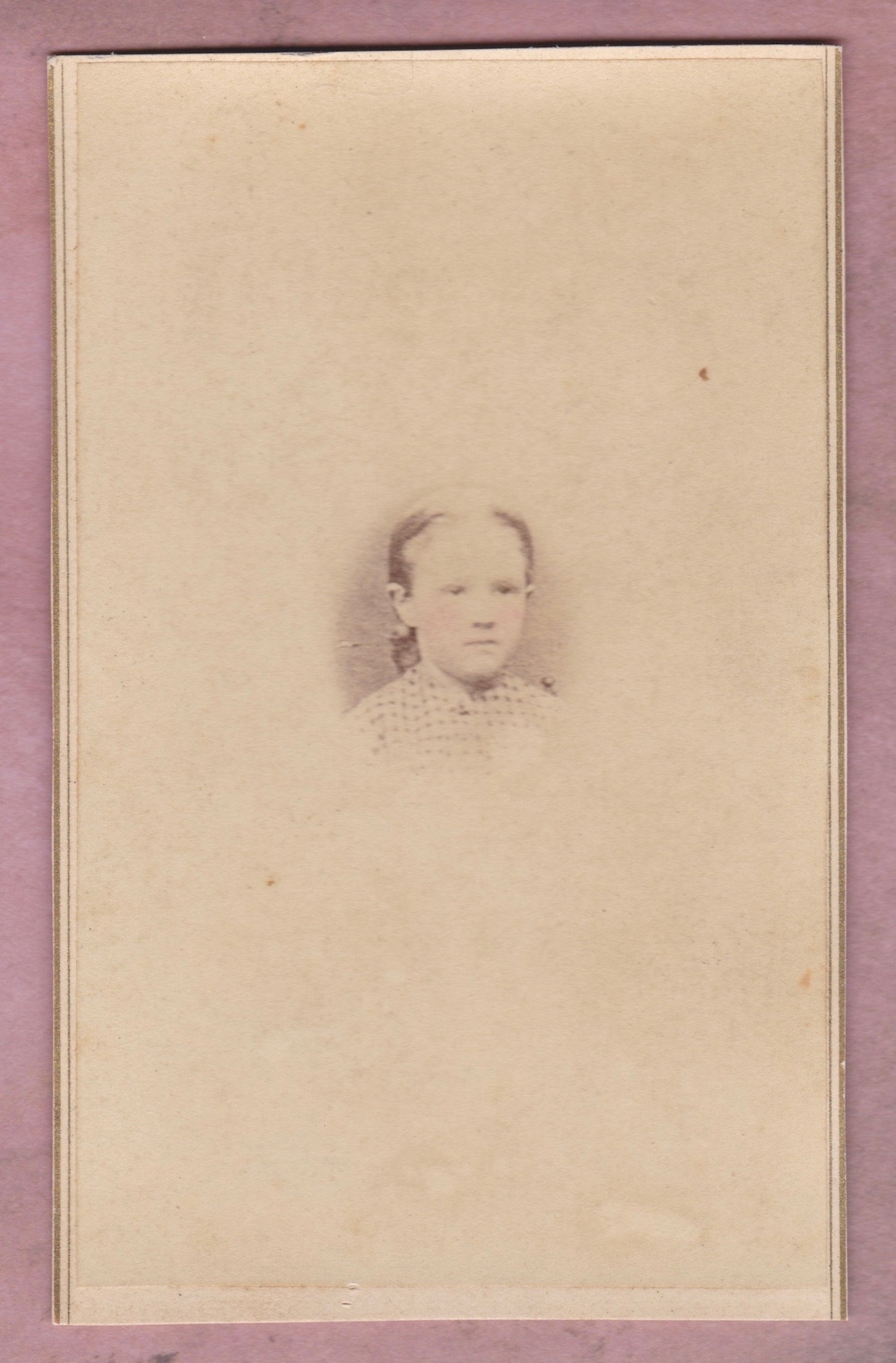 Antique Identified Colorized CDV Photo, Carte De Visite, 1800s, Girl ...