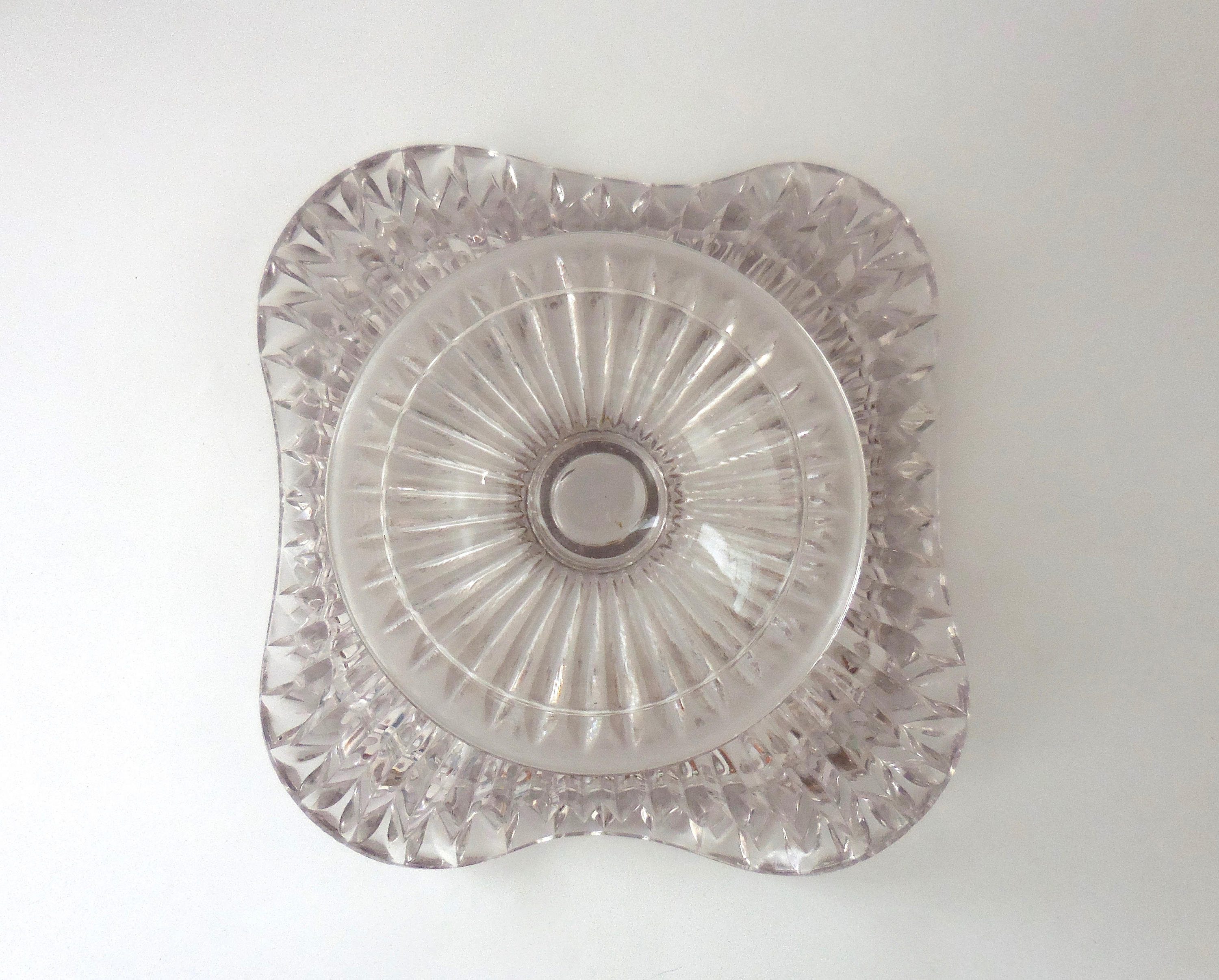 Antique O'hara Glass Co. Footed Compote Dish, Cordova Pattern, Early American Pattern Glass ...
