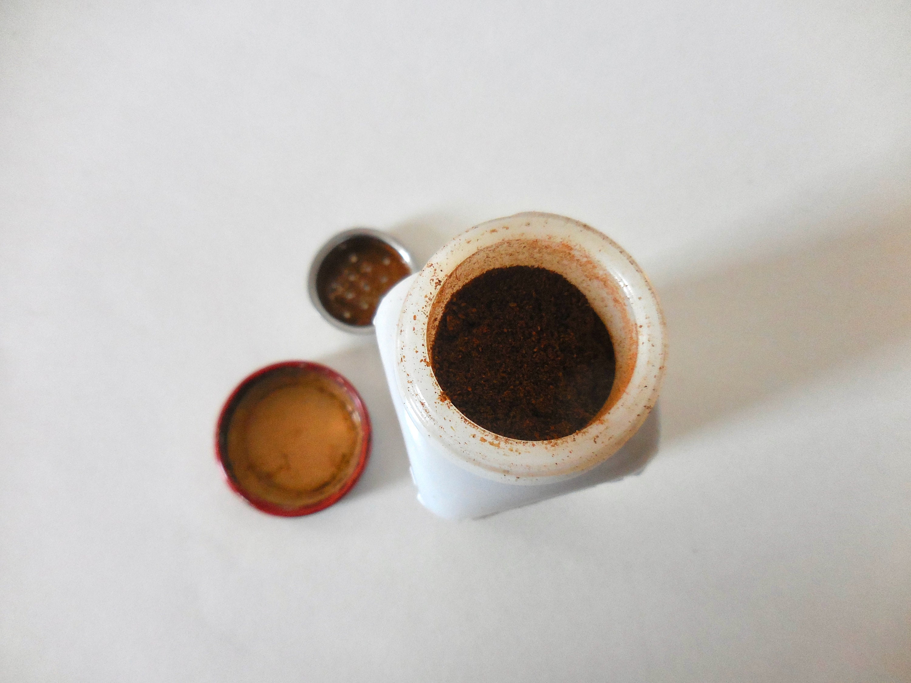 Vintage Milk Glass Cayenne Pepper Shaker With Partial Label, Container ...