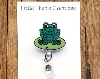 Frog Badge Reel, Princess Frog Badge Pull, Nurse Badge Reel ...