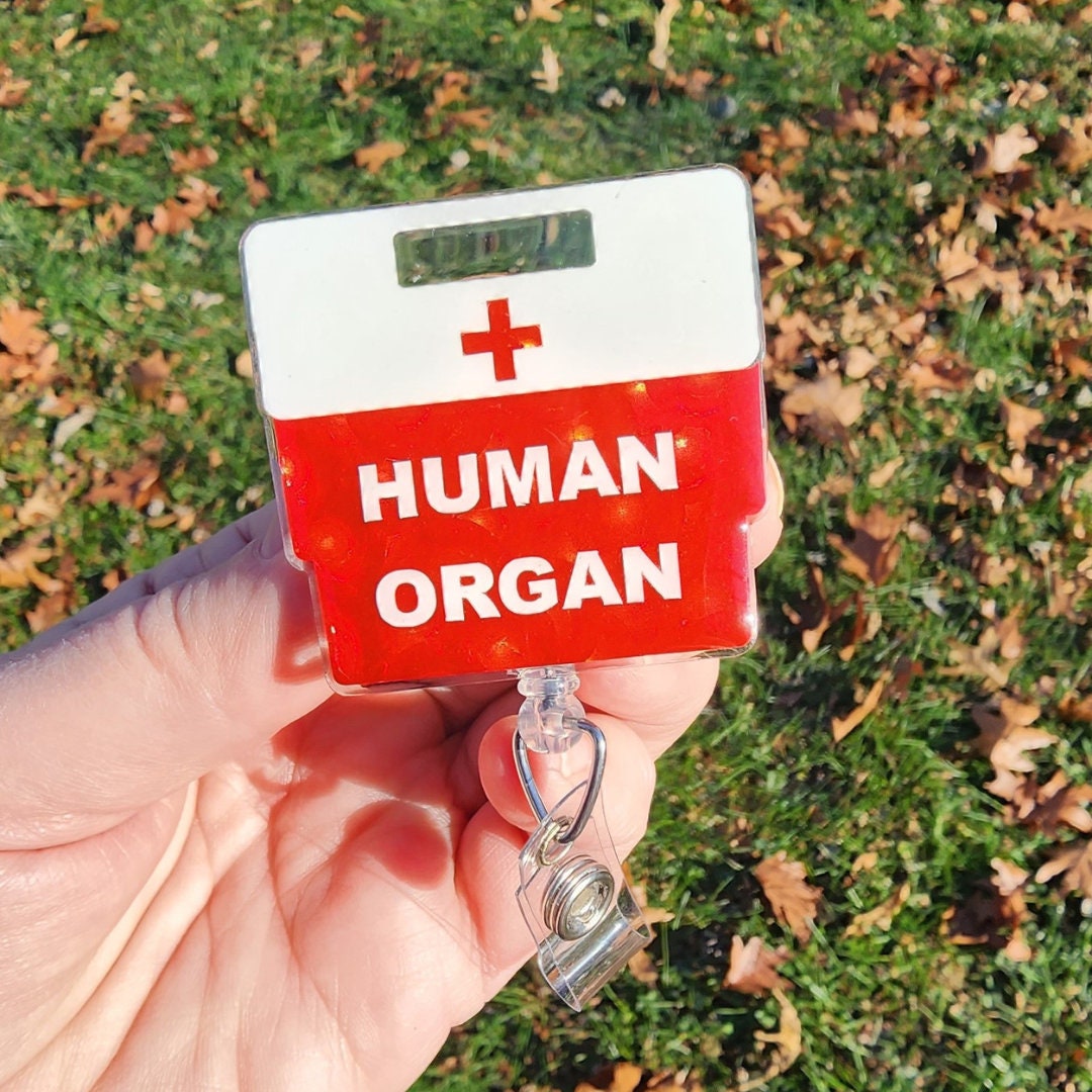 Organ Cooler Badge Reel, Transplant Nurse Badge Reel, Medical Badge ...