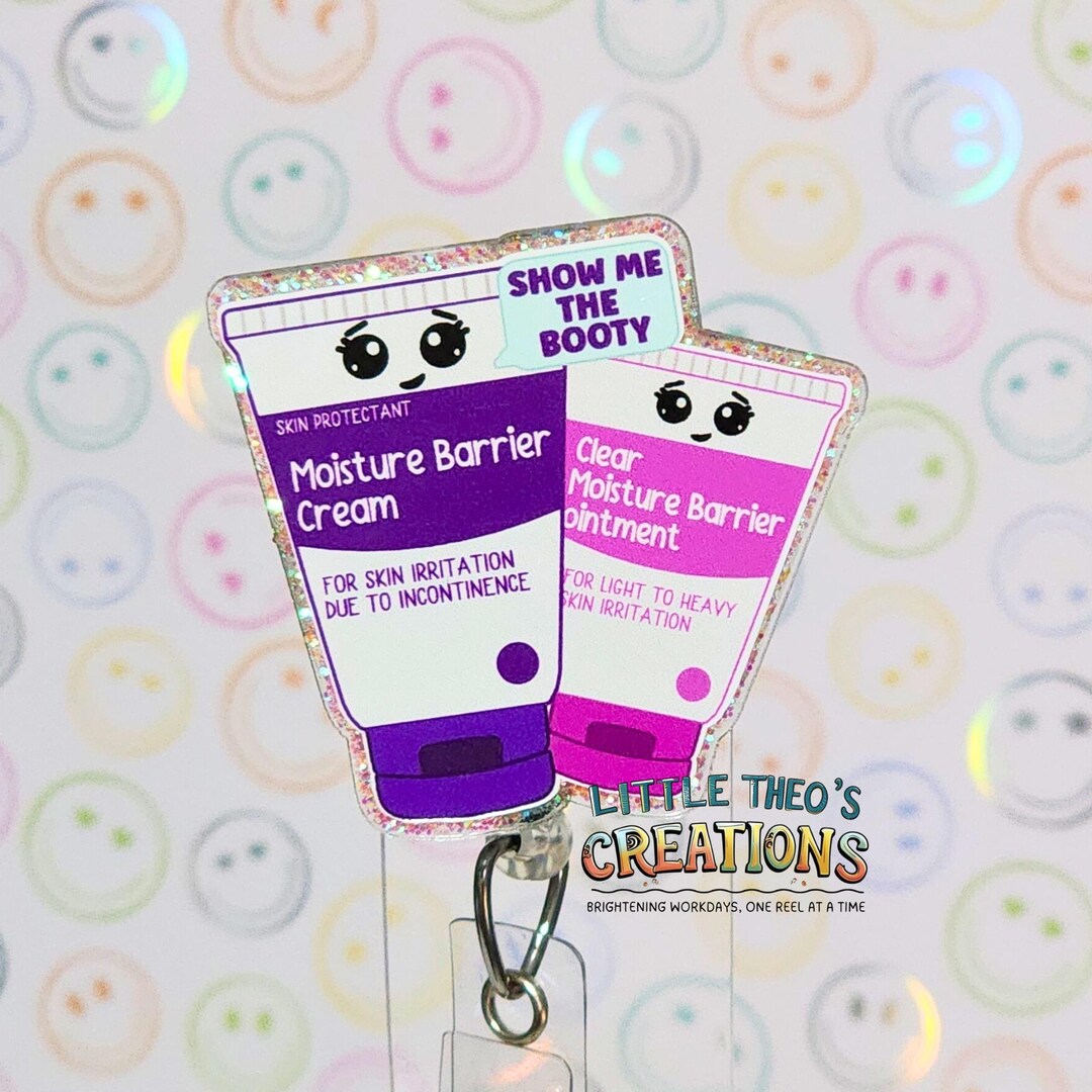 Barrier Cream Badge Reel, Funny Nurse Badge, Healthcare Humor Gift for ...