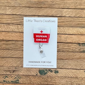 Organ Cooler Badge Reel Transplant Nurse Badge Reel Medical - Etsy