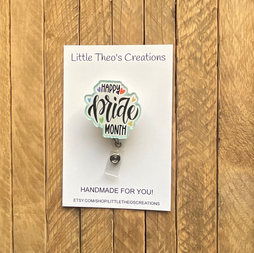 Pride Month Badge Reel, Pride Month Gift, Badge Reel for Teachers ...