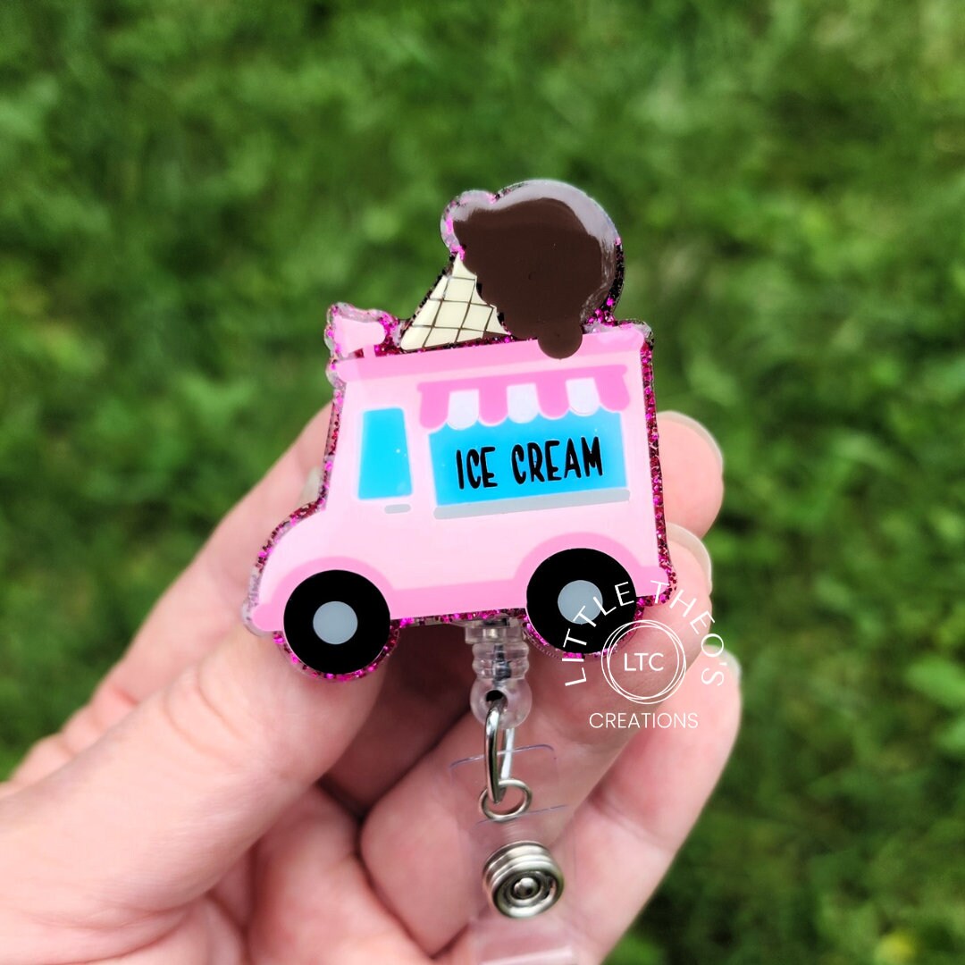 Ice Cream Truck Badge Reel, Ice Cream Lover Gift, Food Truck Reel, RN ...
