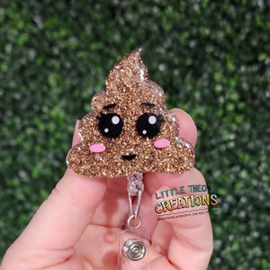Funny Poop Emoji Badge Reel: Medical Staff ID Holder - Etsy