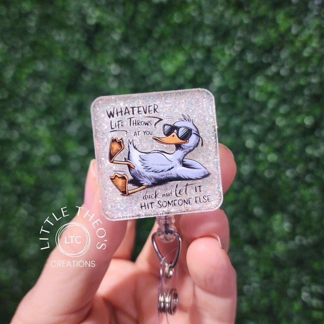 Funny Duck Badge Reel: Sarcastic Nurse ID Holder - Etsy