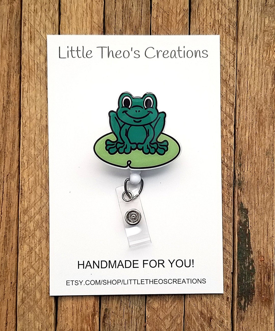 Frog Badge Reel: Retractable Pediatric Nurse ID Holder - Etsy