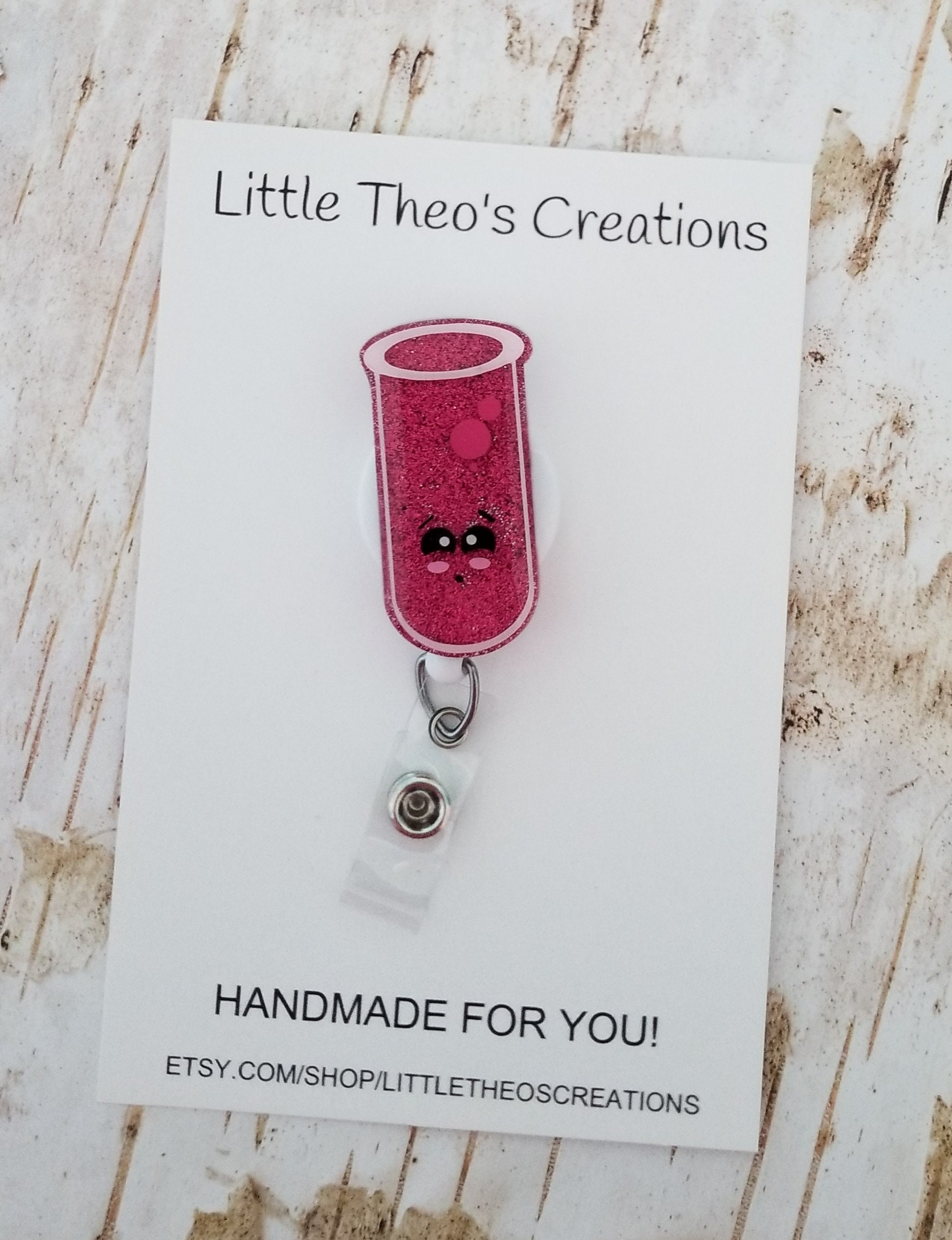 Test Tube Badge Reel Lab Tech Badge Reel Lab Assistant Gift | Etsy