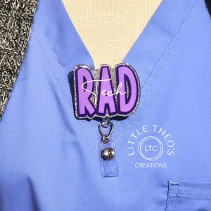 Rad Tech Badge Reel, Interchangeable Rad Tech Badge Reel, Retractable ...