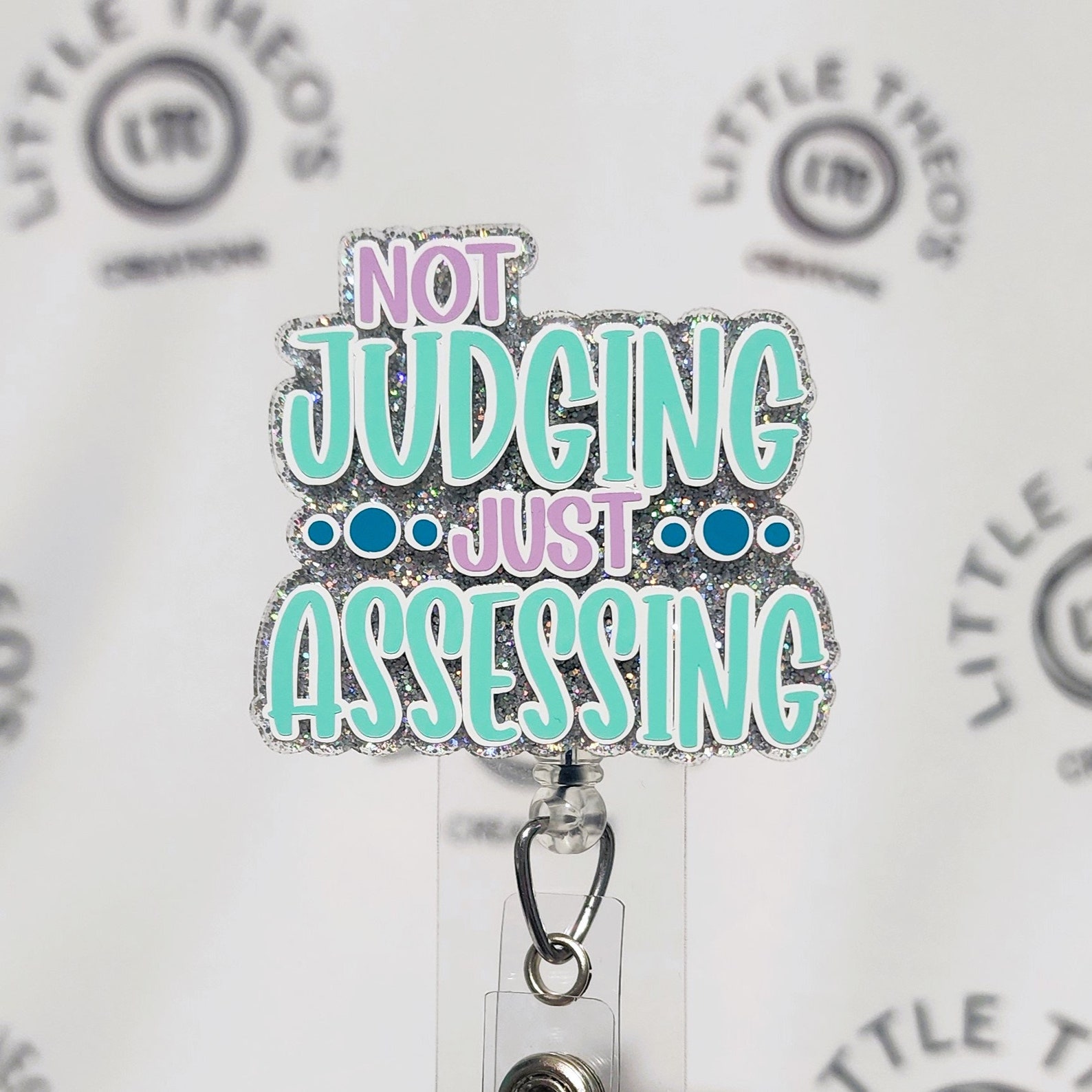 Not Judging Just Assessing Badge Reel: Funny Nurse Badge Clip - Etsy
