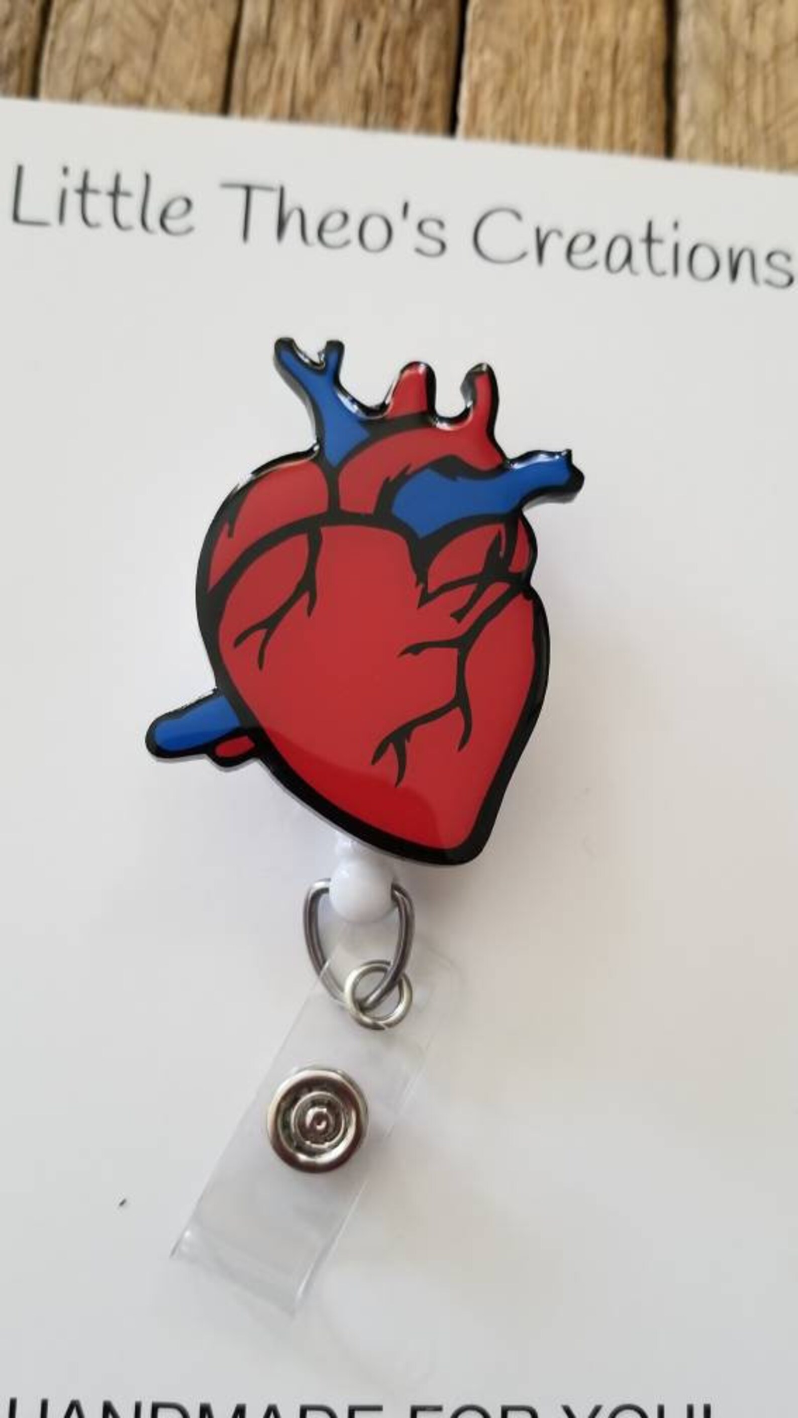 Anatomical Heart Badge Reel Cardiology Badge Reel Acrylic | Etsy