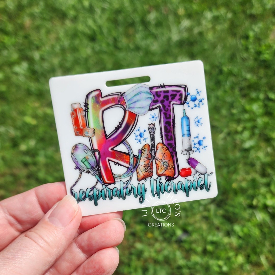 Respiratory Therapist Badge Buddy, Double Sided, RT Halloween Badge ...