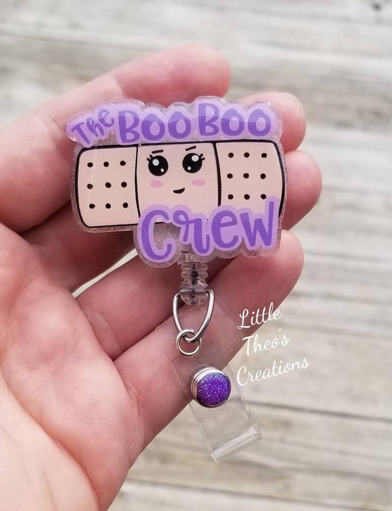 Boo Boo Crew Badge Reel Band Aid Badge Holder School Nurse | Etsy