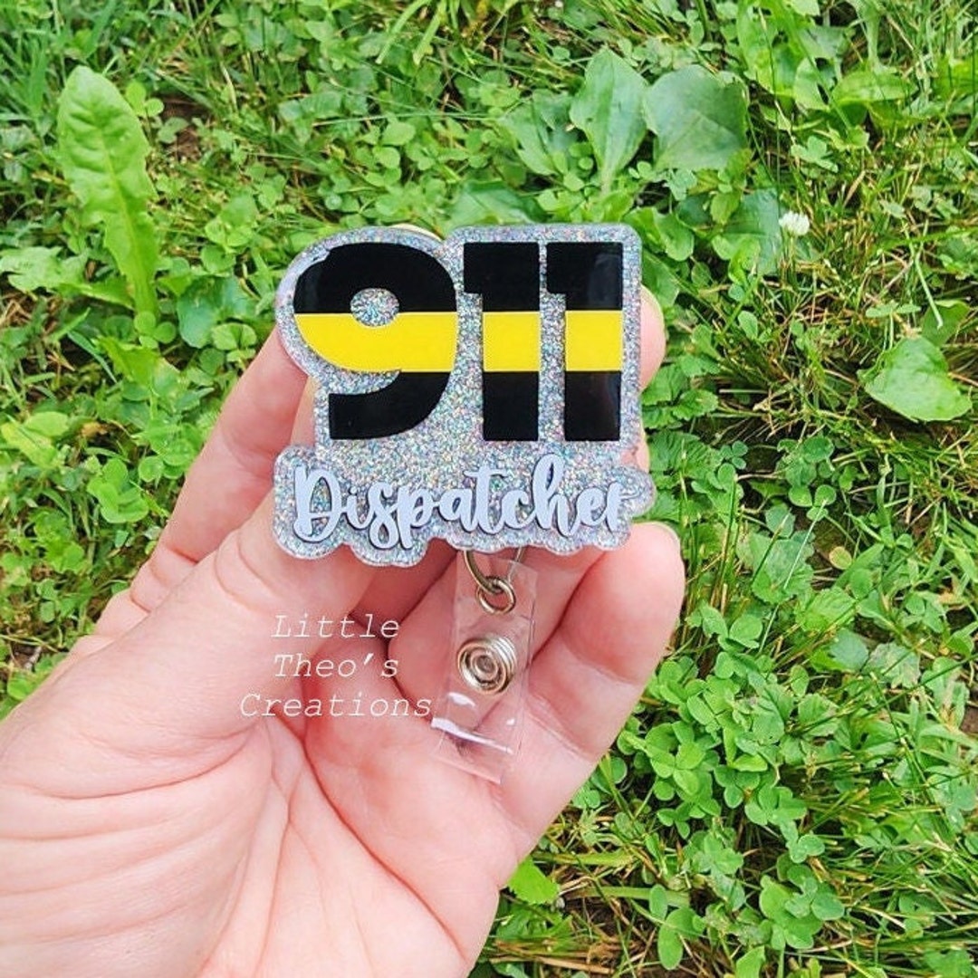 911 Dispatcher Badge Reel, 911 Dispatcher Gift, 911 Dispatcher Gifts ...