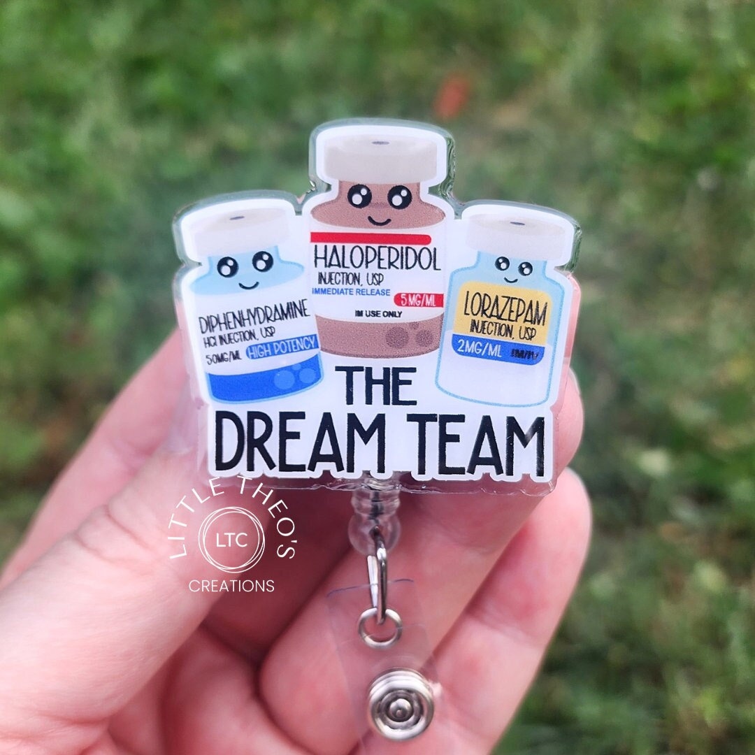 The Dream Team Badge Reel, Anesthesia Badge Holder, Anesthetist ID ...