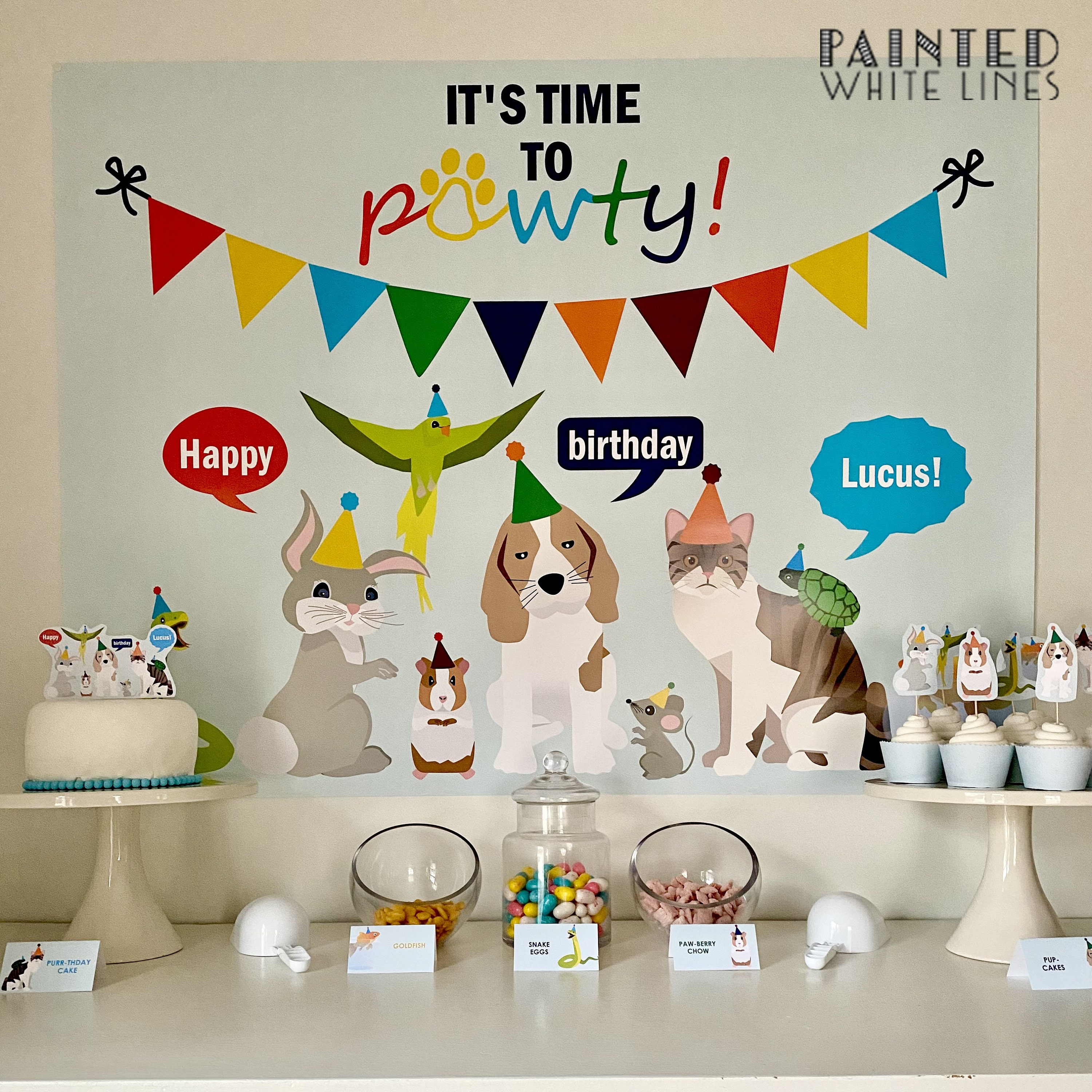 Pet Party Decor 8x10 Printables Party Decorations Instant Download ...