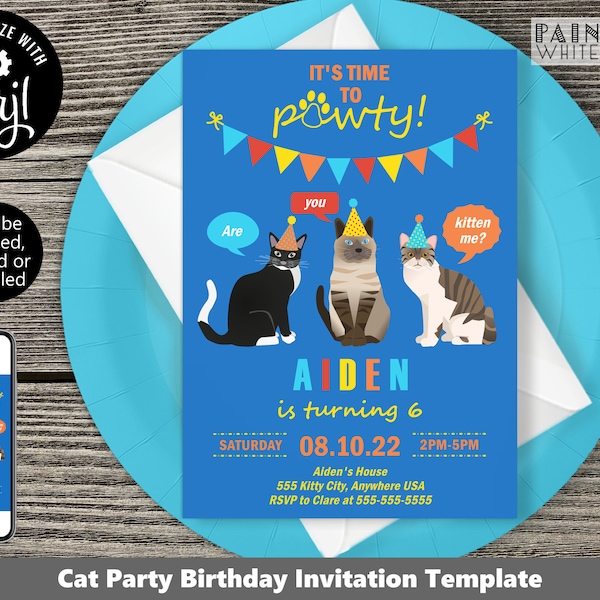Cat Birthday Party - Etsy