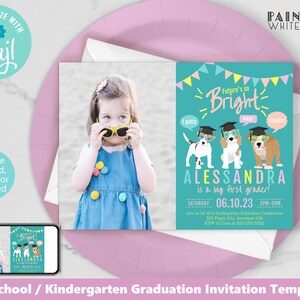 Preschool Graduation Photo Invite Kindergarten Graduation Party ...