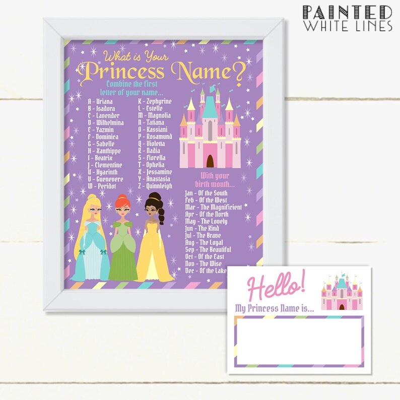 Princess Party Food Labels Template Corjl Table Tents Printable ...