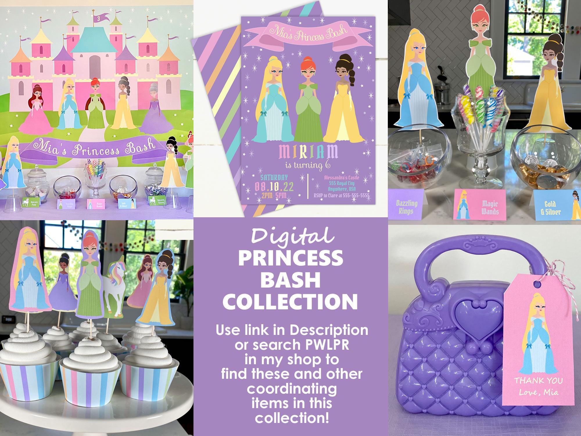 Princess Party Food Labels Template Corjl Table Tents Printable ...