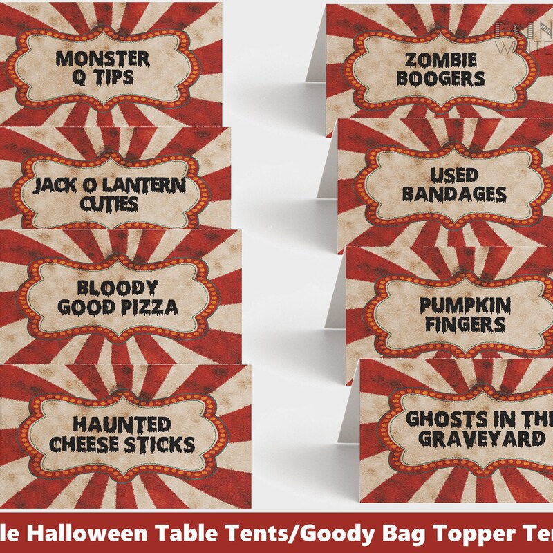 Carnival Food Labels - Etsy