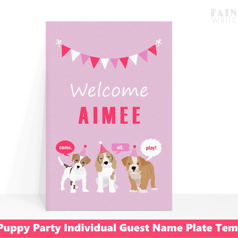 Puppy Dog Party Plates - Etsy