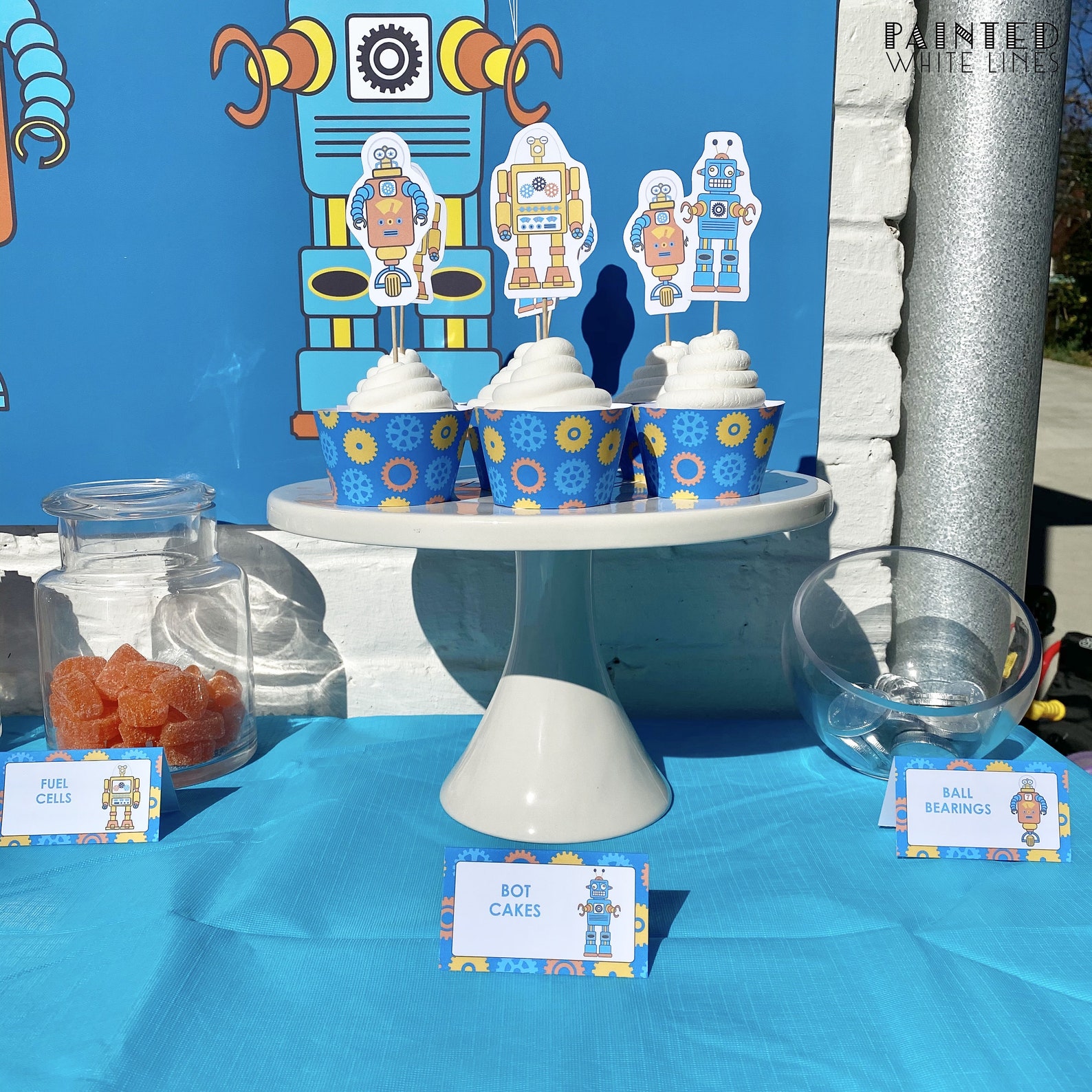 Robot Birthday Banner Digital File Robot Party Sign Robot - Etsy