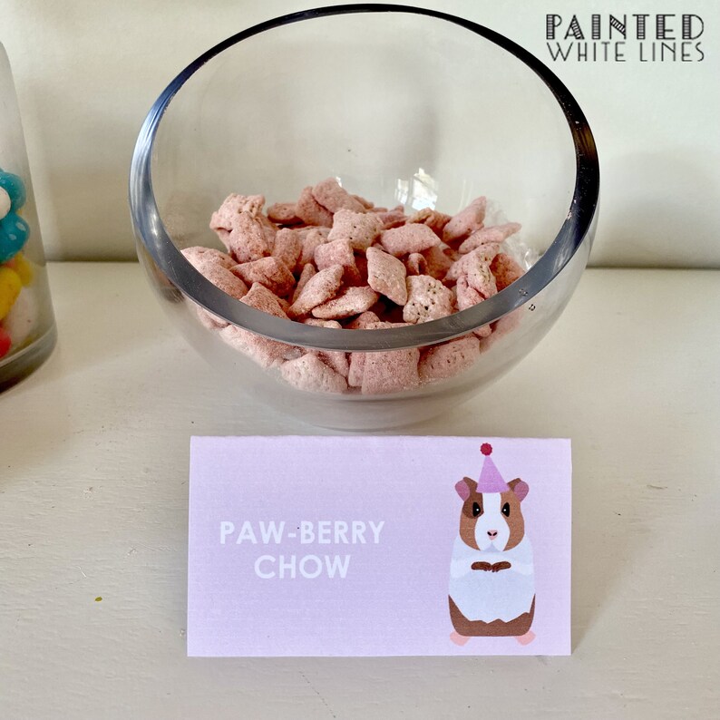 Pet Party Food Labels Printable Party Favor Bag Topper - Etsy