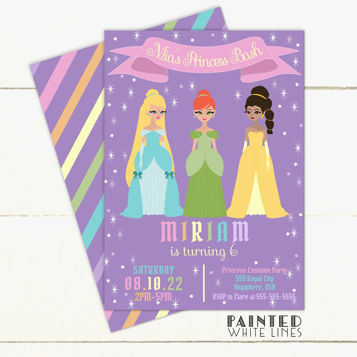 Princess Party Food Labels Template Corjl Table Tents Printable ...