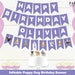 Purple Puppy Party Printable Banner Template Girls Birthday Decorations ...