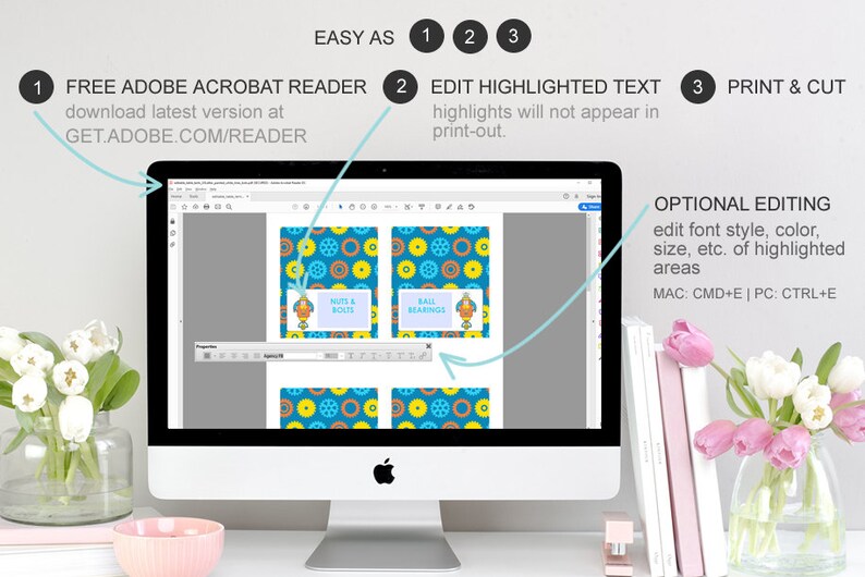 Robot Party Food Labels Printable Food Label Template Instant | Etsy