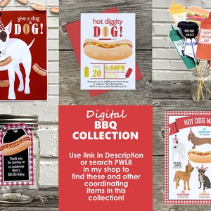 Hot Dog Party Invitations Template Digital Party Invitation Picnic ...
