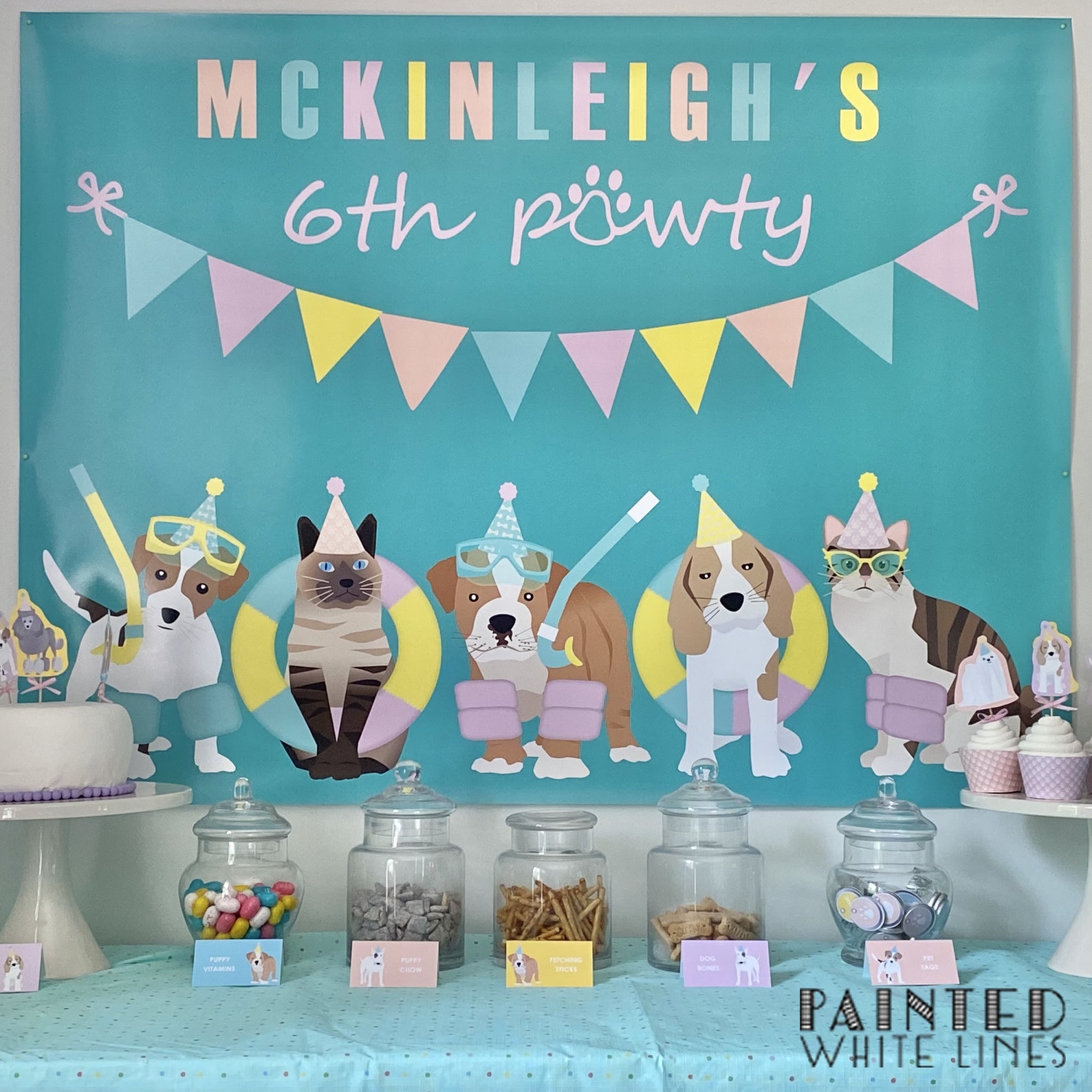 Printable Kids Pool Party Decor Flag Banner Birthday - Etsy