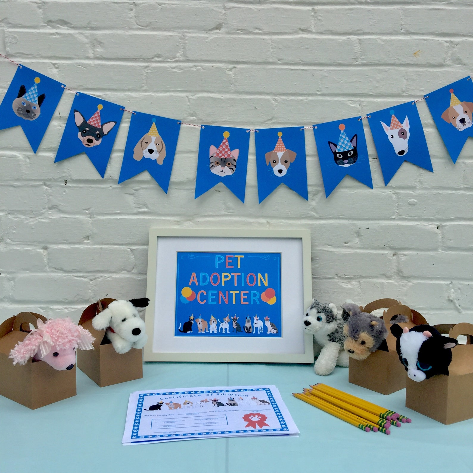 Pet Party Theme Cake Table Backdrop Printable Kids Birthday | Etsy