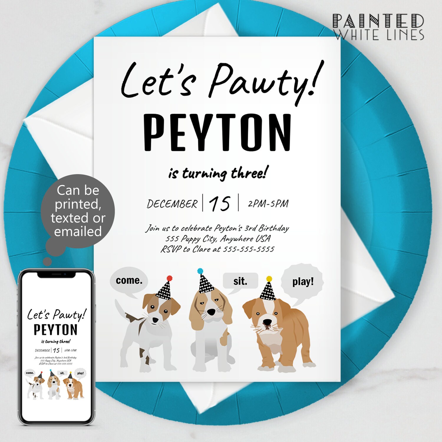 Kids Activity Sheet Editable Printable Puppy Dog Party Any Occasion ...