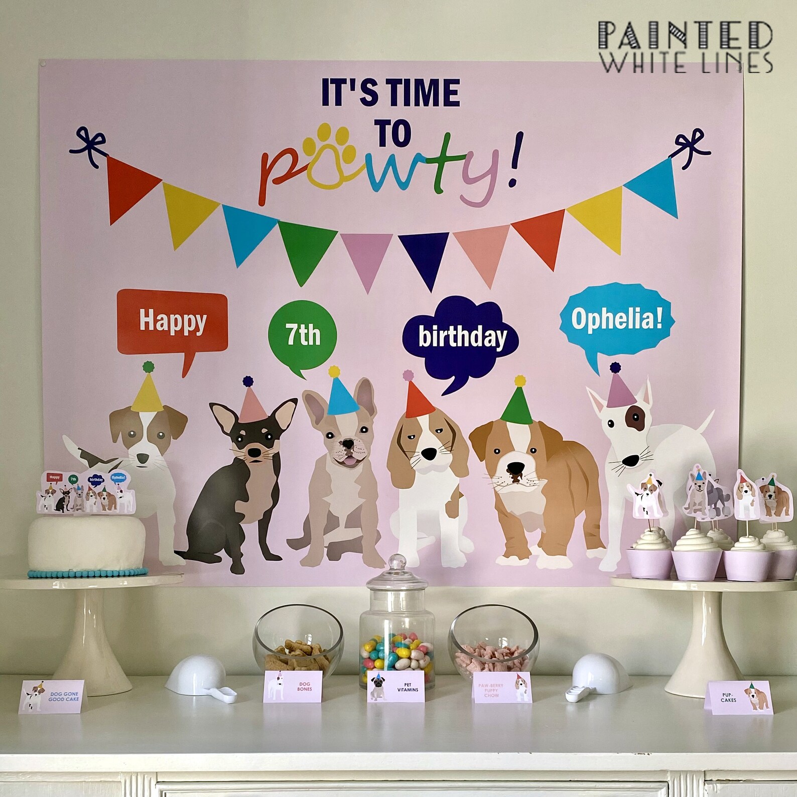 Puppy Theme Birthday Party Printables Dog Themed Girls - Etsy