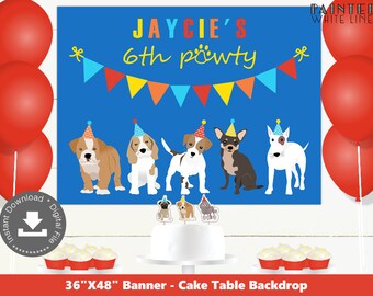 Dog Party Backdrop - Etsy