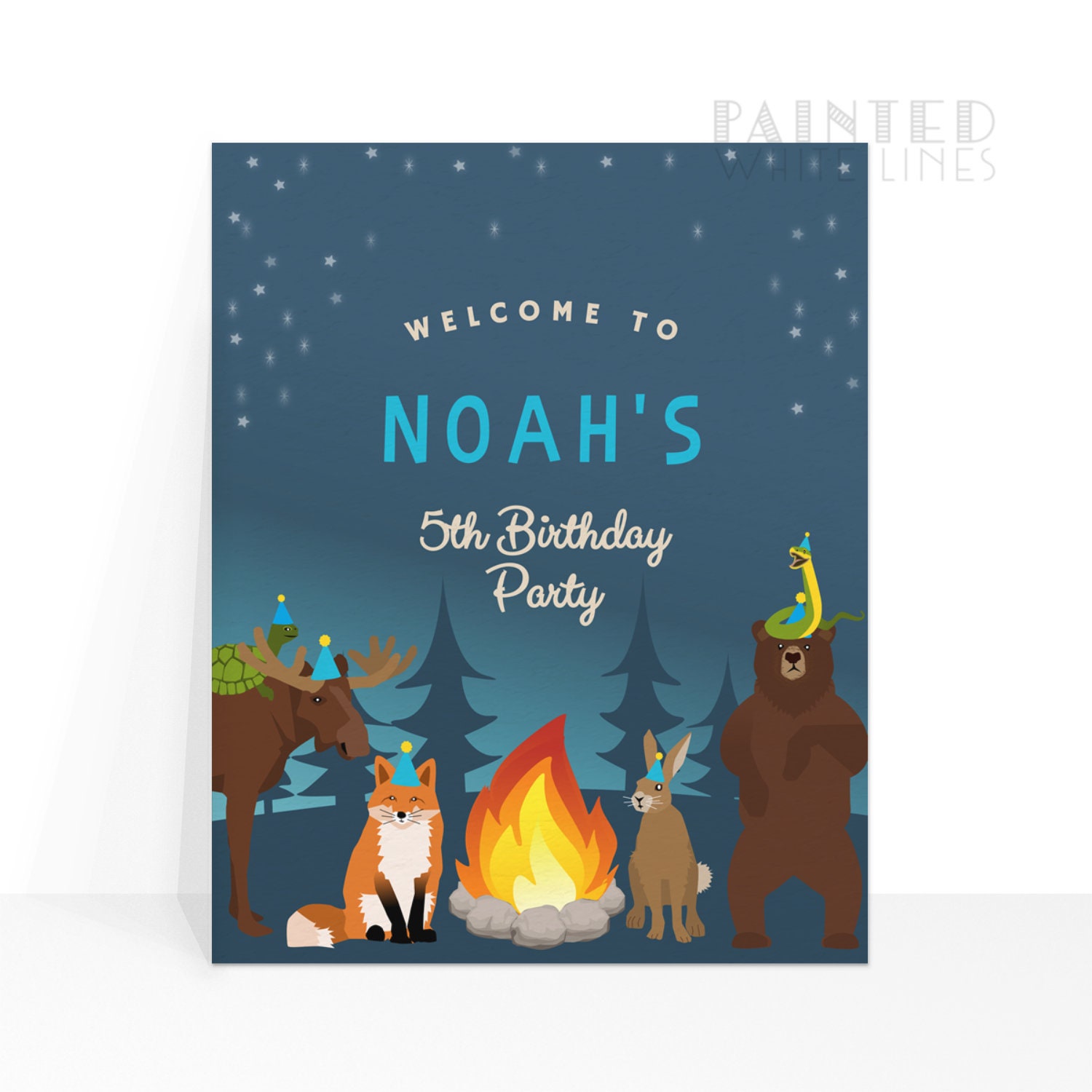 Campfire Birthday Activity Sheet Editable Printable Any Occasion Corjl ...
