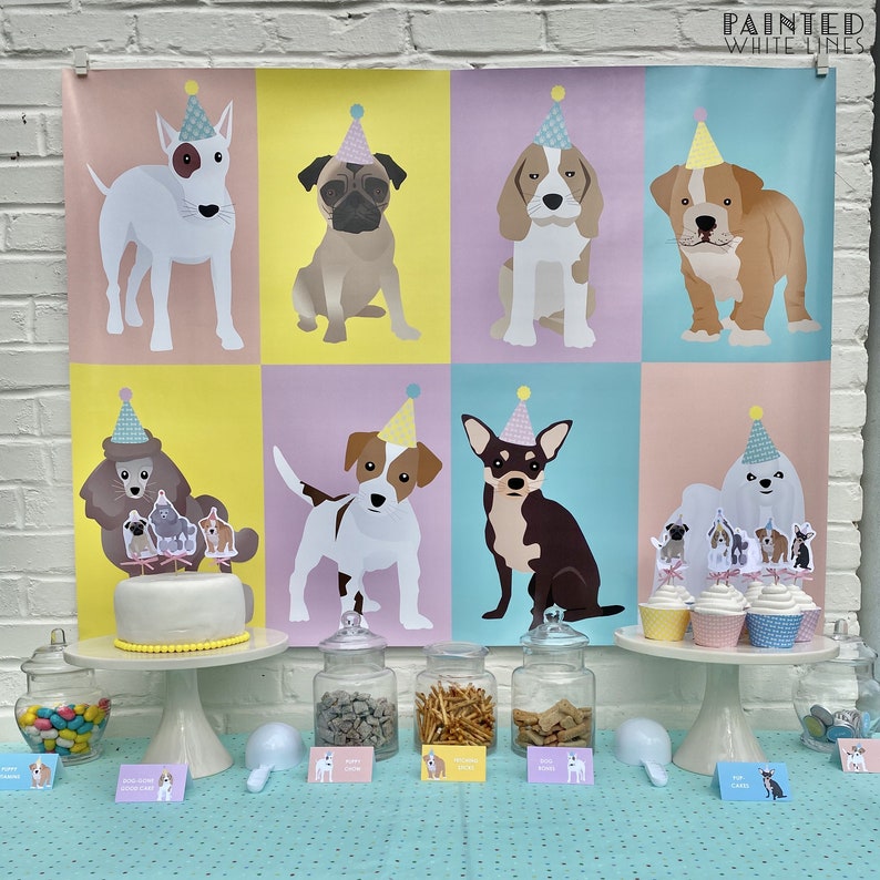 Give a Dog a Bone Puppy Party Game Printable Activity Bone Garland ...