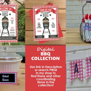 Printable Backyard BBQ Banner BBQ Banner Summer BBQ Bbq Party Barbecue ...