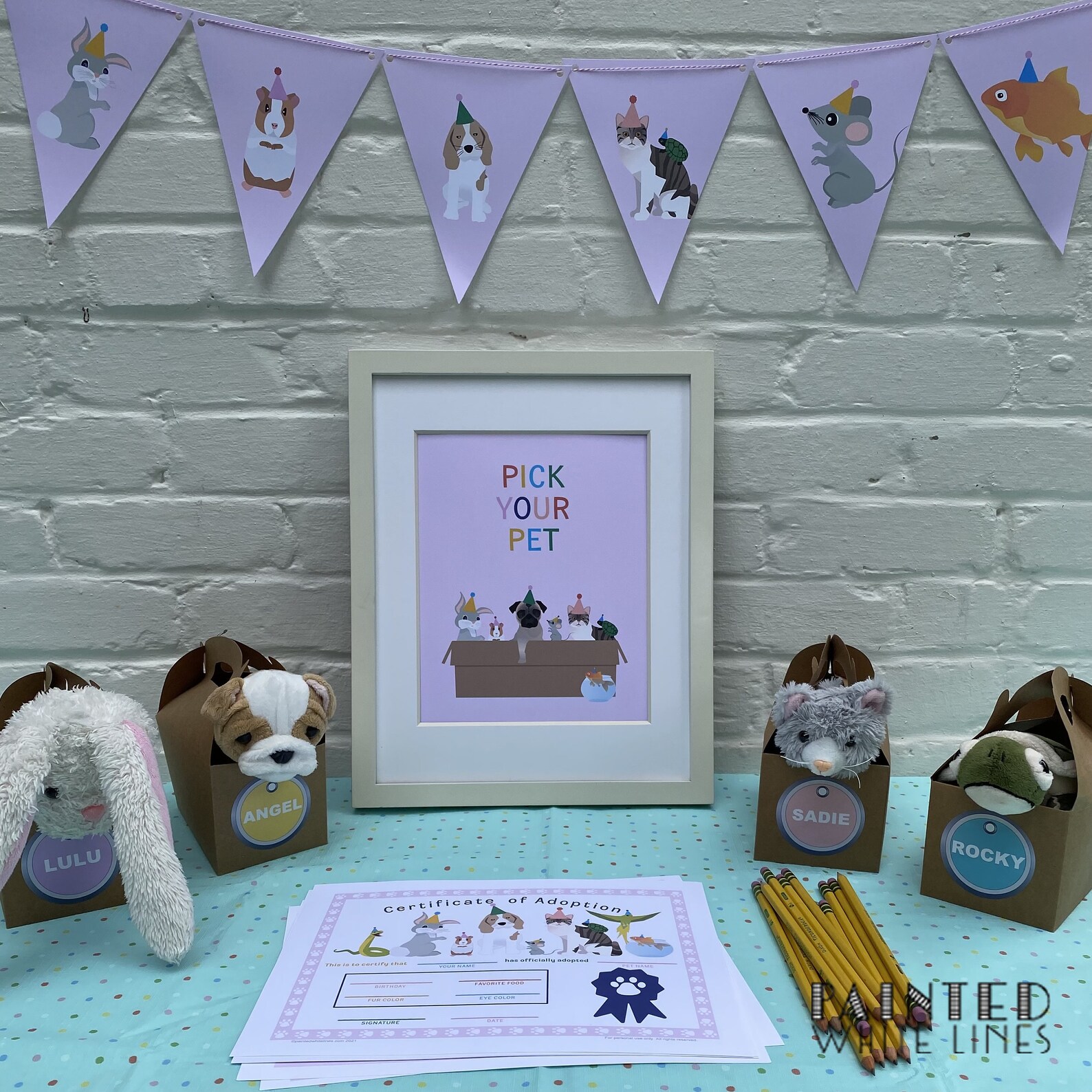 Printable Pick Your Pet Sign Party Games Birthday Pet Adoption - Etsy